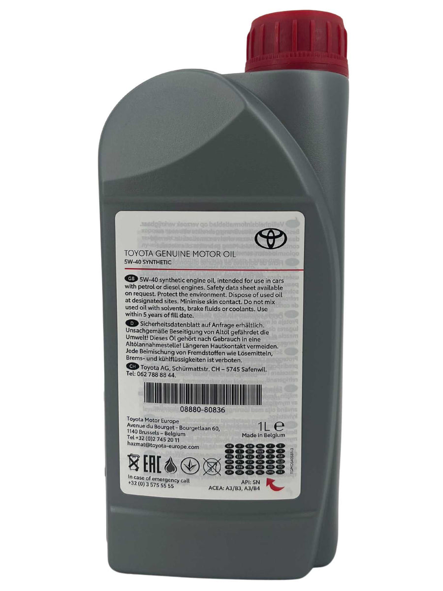 Toyota Synthetic 5W-40 1 Liter – oel-billiger