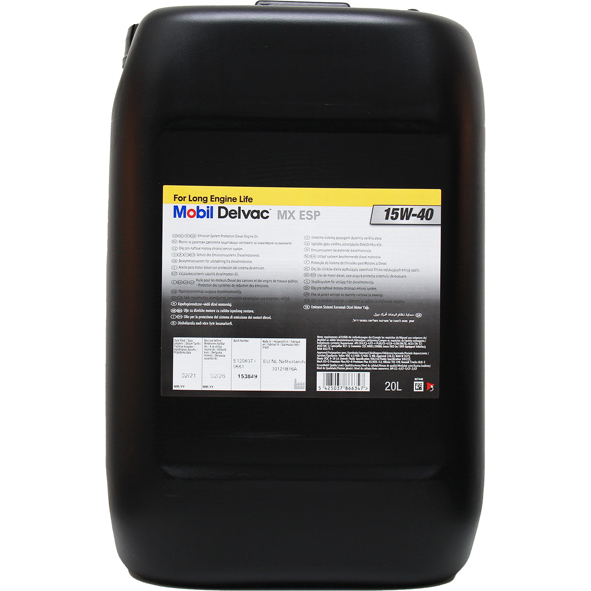 Mobil Delvac MX ESP 15W-40 20 Liter – oel-billiger