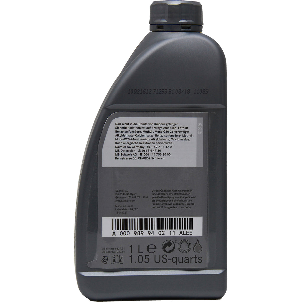 Mercedes 5W-30 229.51 1 Liter – oel-billiger
