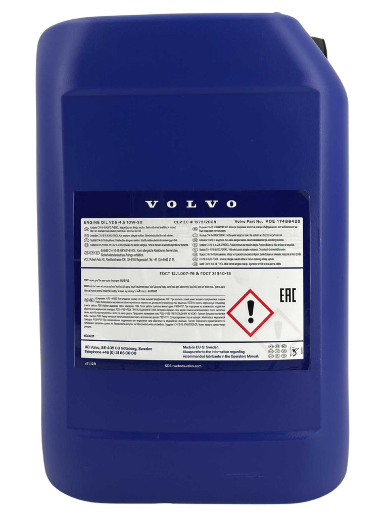 Original Volvo Engine Oil VDS-4.5 10W-30 20 Liter – oel-billiger